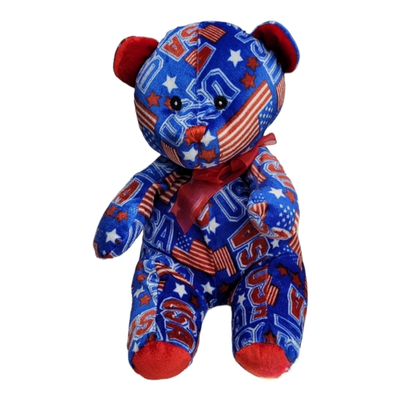 Sugar Loaf | Toys | Sugar Loaf Teddy Bear Plush Red White Blue Usa Flag ...